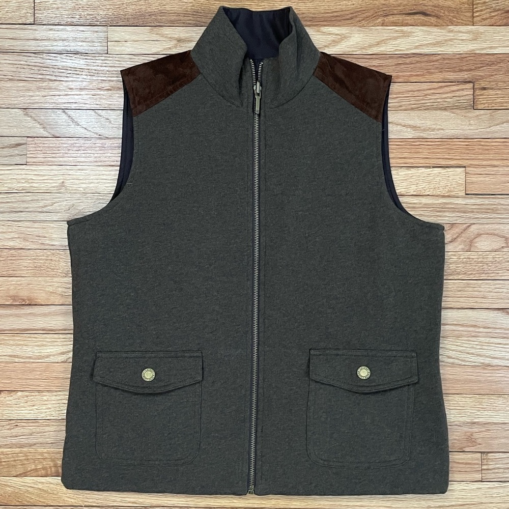 Lauren Ralph Lauren Reversible Brown & Olive Vest - Gem